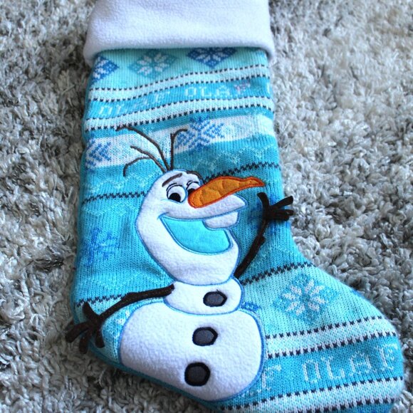 Disney | Holiday | Disney Olaf Frozen Large 2 Inch Fair Isle Knit Blue ...